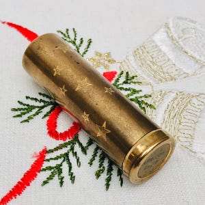 Midcentury Number 7 Lipstick in Original Gold Tone Case With Etched ...
