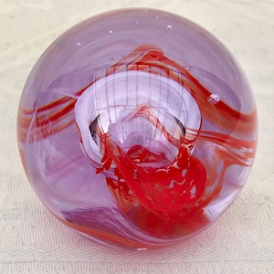 Vintage Caithness “moon Crystal” Paperweight, Etched Signature Art ...