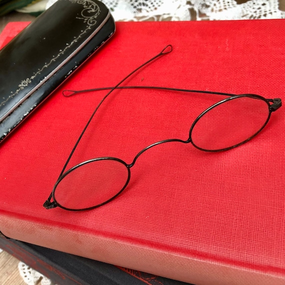 Antique Victorian Spectacles & Original Inlaid Lacque… - Gem