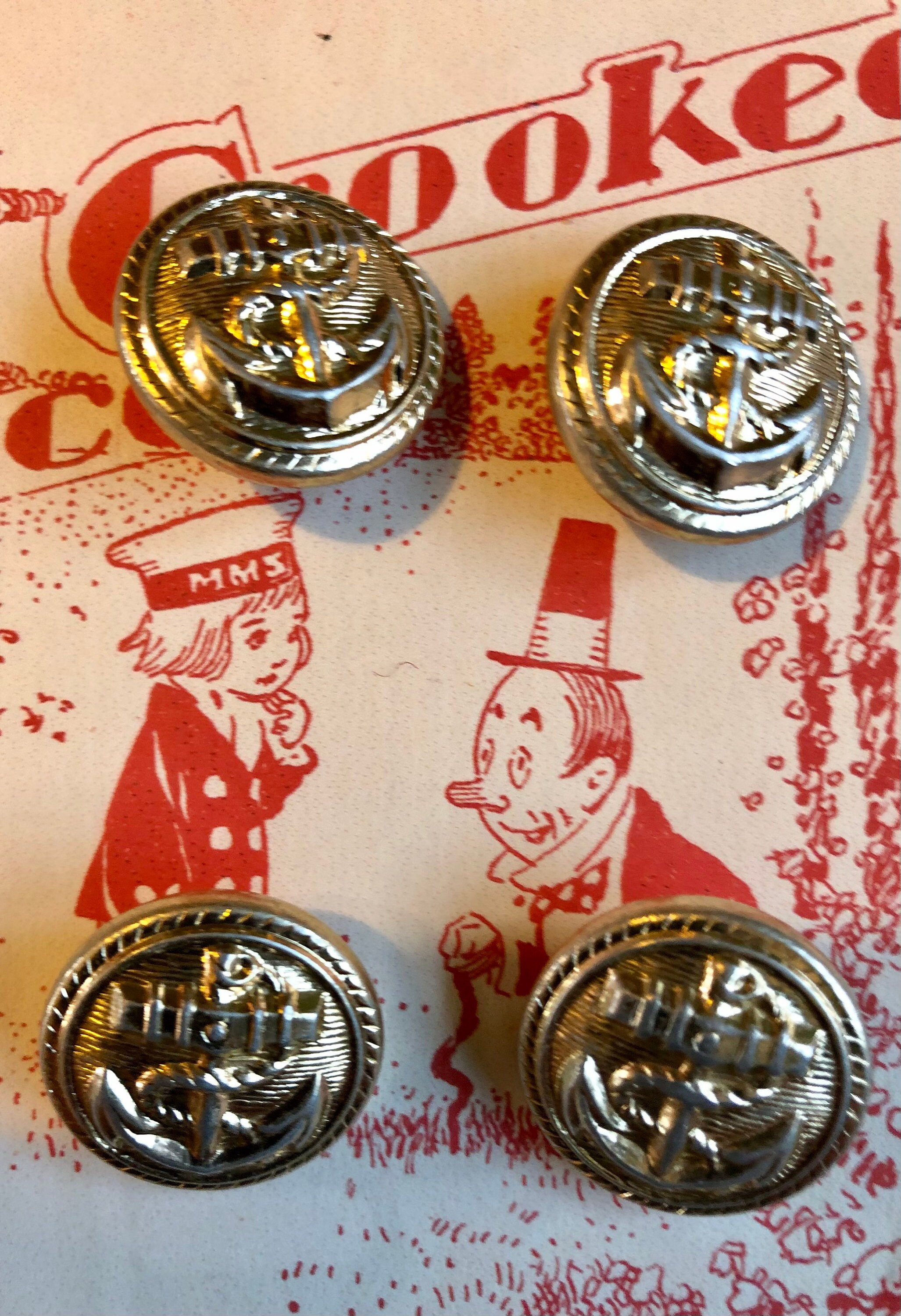 Vintage Anchor, Military, Naval Buttons, Metal Shanked - Etsy