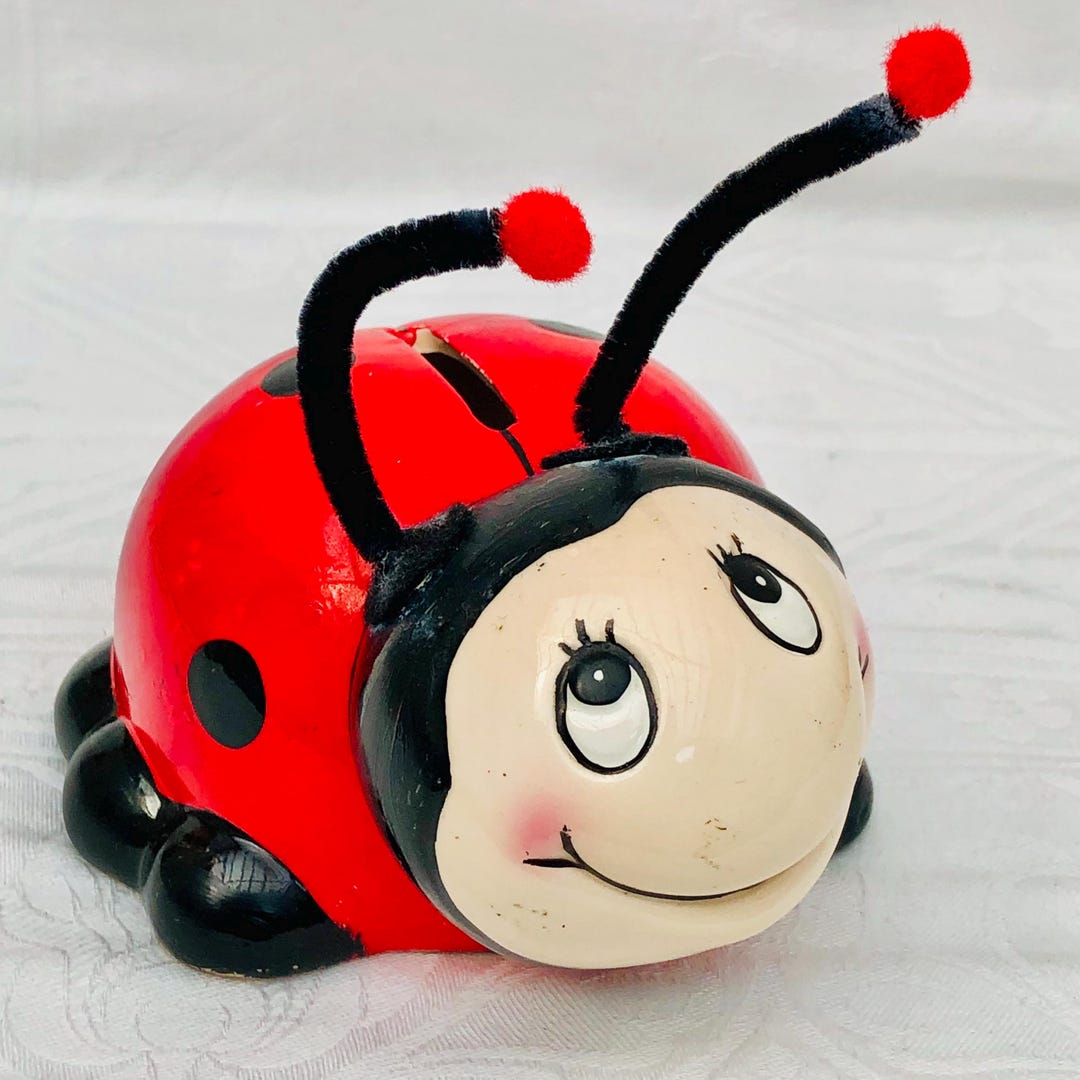 Vintage 1960s, Collectable Anthropomorphic Ladybug/ladybird Bank, Hand ...