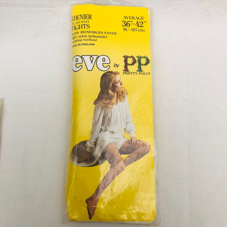 3 X 1980s Vintage Pretty Polly Hosiery, Stockings & Tights 100% Nylon ...