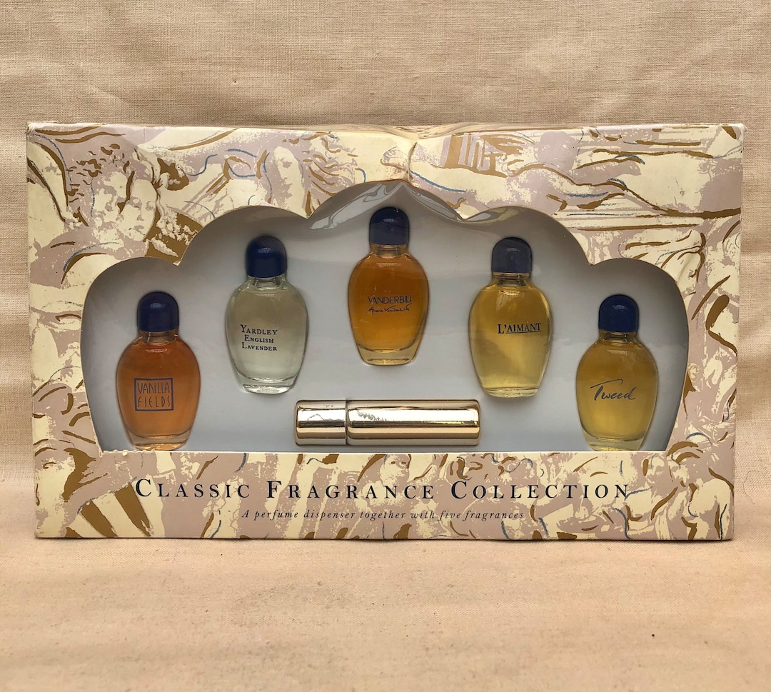 Vintage Mini Perfume Set, 5 Classic Fragrance Collection. New in Box. U ...
