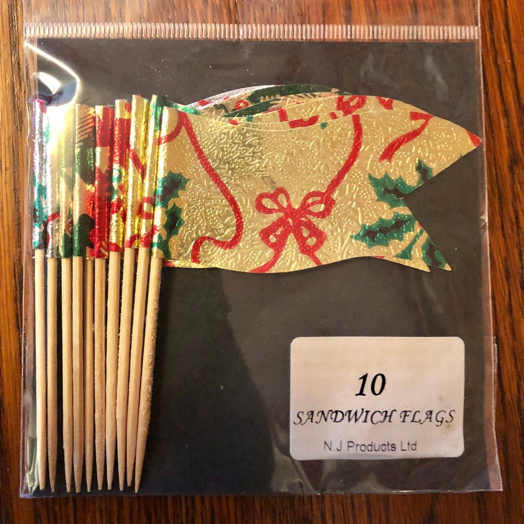 Vintage Christmas Sandwich Flags 1970s - Etsy UK