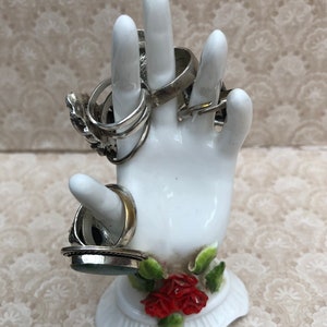Victorian Style Bone China Ladies Hand Finger Ring - Etsy