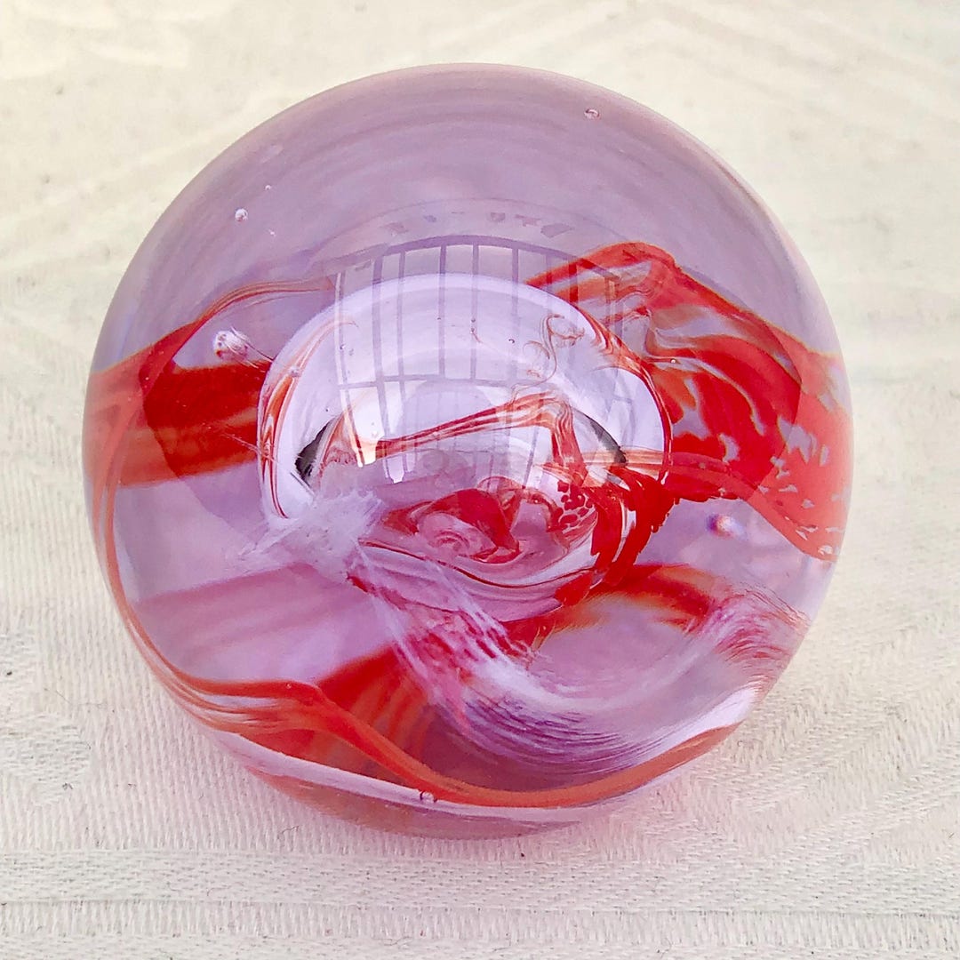 Vintage Caithness “moon Crystal” Paperweight, Etched Signature Art ...