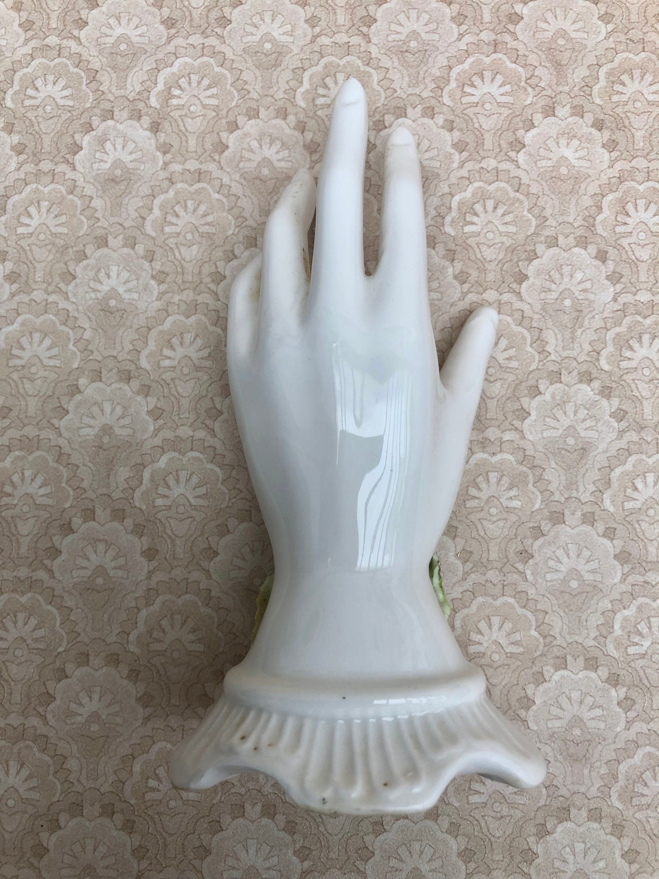 Victorian Style Bone China Ladies Hand Finger Ring - Etsy