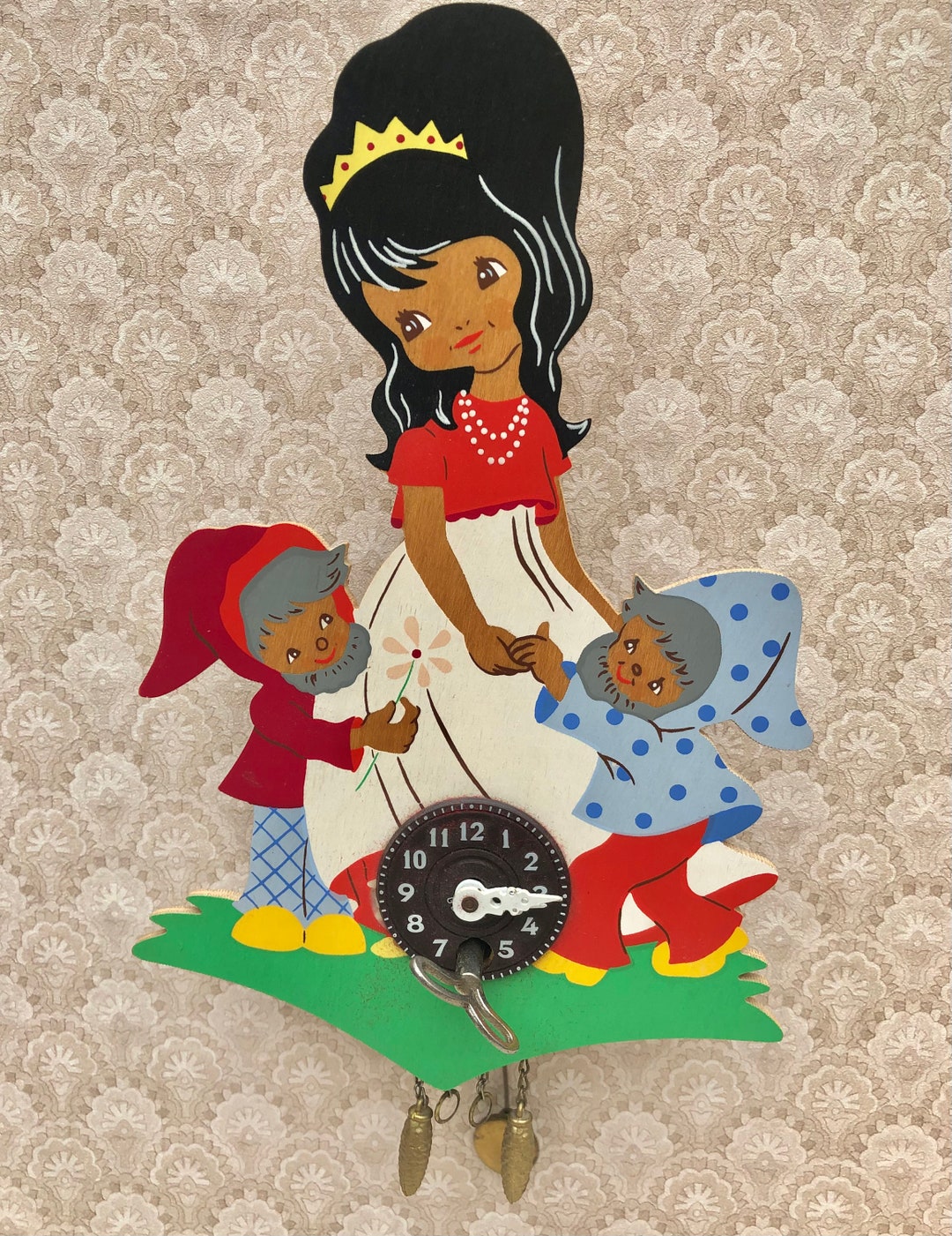 1960s Vintage Wooden Cuckoo Clock, Snow White Character Clock Made in ...