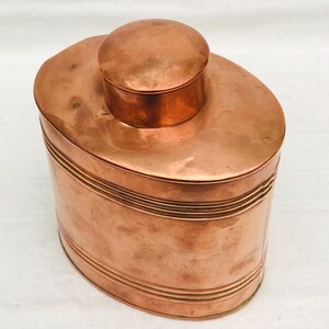 1920s Art Nouveau, Copper Tea Caddy, Antique Arts & Crafts Collectable ...