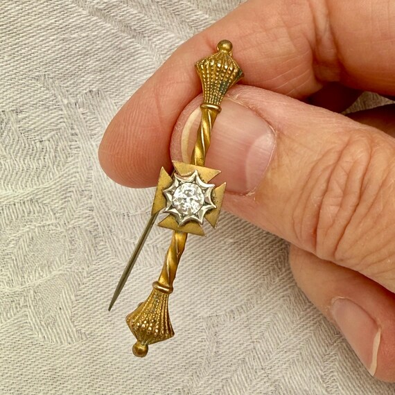 Antique, Early Victorian, Pinchbeck Gold Metal Bar Br… - Gem