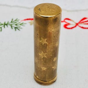 Midcentury Number 7 Lipstick in Original Gold Tone Case With Etched ...