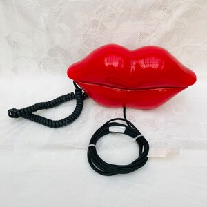 1980s Iconic Red Lips, Telephone, Tested in Full Working Order, Vintage ...