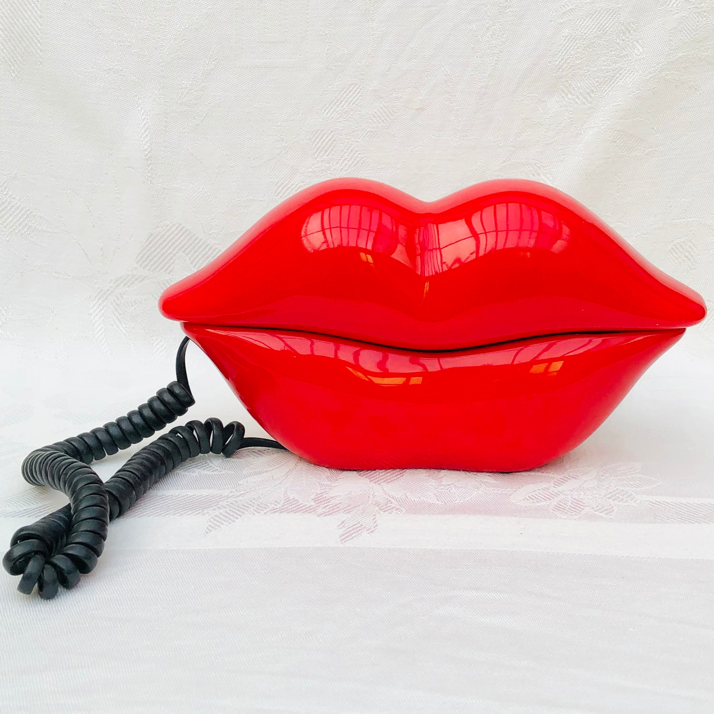 1980s Iconic Red Lips, Telephone, Tested in Full Working Order, Vintage ...