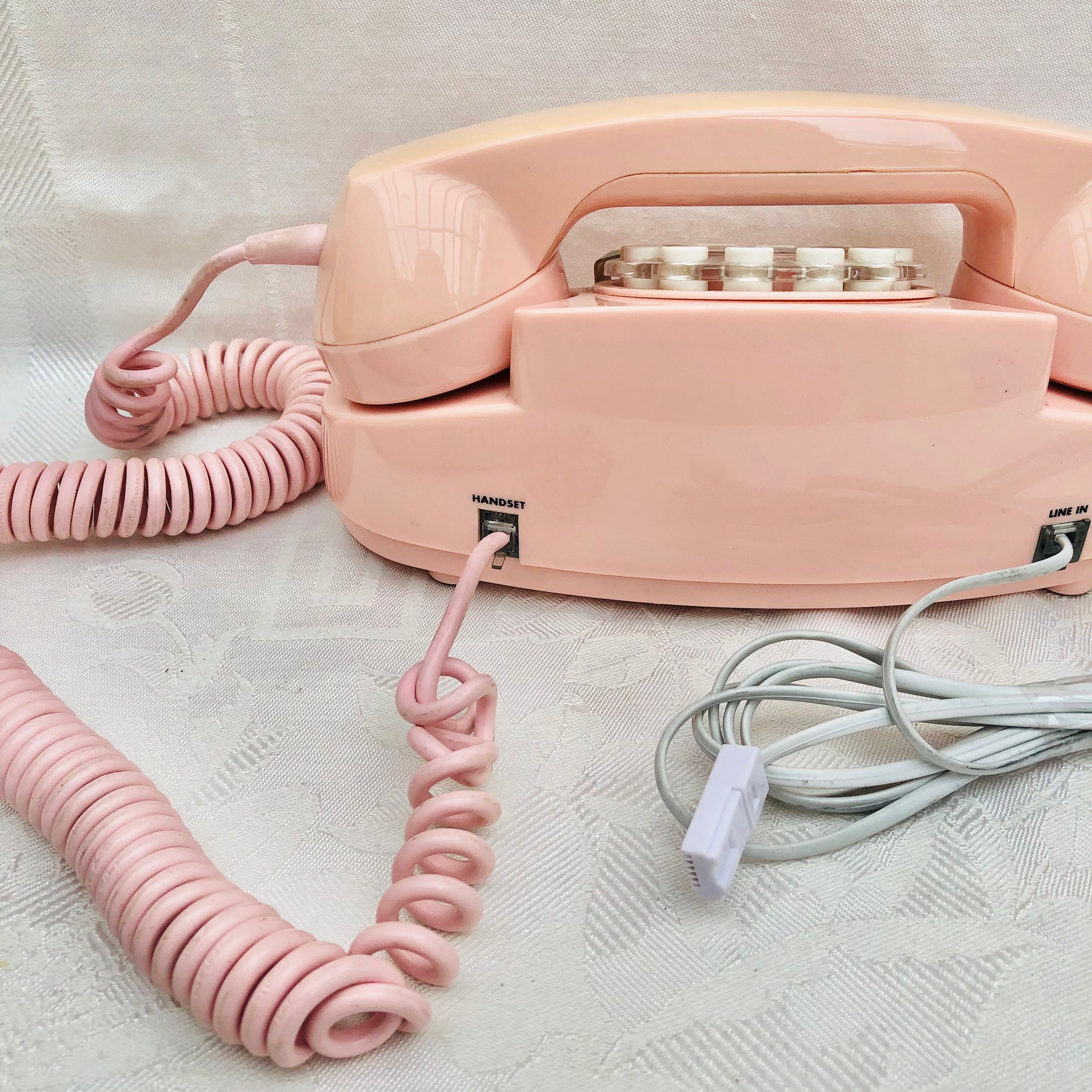 1960s Rotary Style, Retro Push Button Pink Princess Telephone, - Etsy