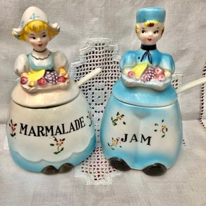 Vintage 1950s Fairylite Kitsch Ceramic Preserve Pots - Etsy