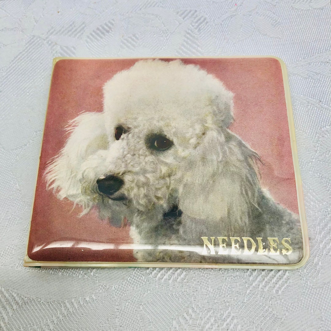 Midcentury Kitsch Poodle Needle Case, Pink Vinyl Needle Book 1960s. - Etsy