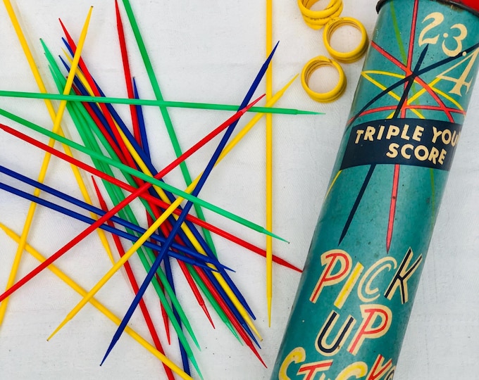 1950s Vintage Pick-up-sticks Game by Merit, Colourful Midcentury ...