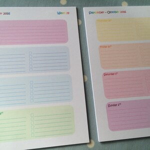 Pastel Rainbow Week on Two Pages, January December 2020 A5 PDF Files ...