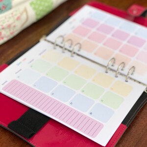 Pastel Rainbow 1 Month Calendar A5 Month on Two Pages PDF File - Etsy