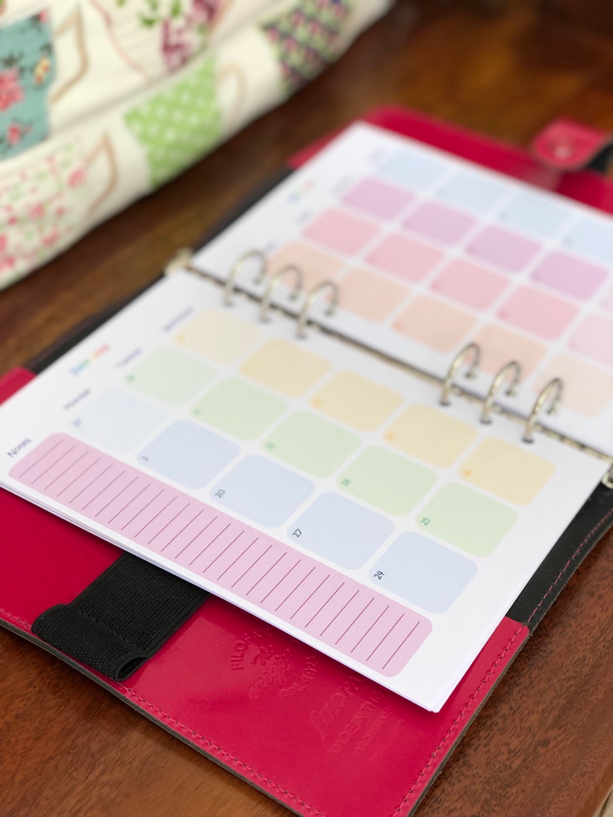 Pastel Rainbow 1 Month Calendar A5 Month on Two Pages PDF File - Etsy