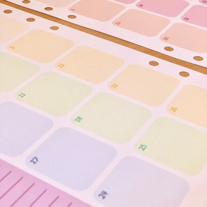 Pastel Rainbow 1 Month Calendar A5 Month on Two Pages PDF File - Etsy