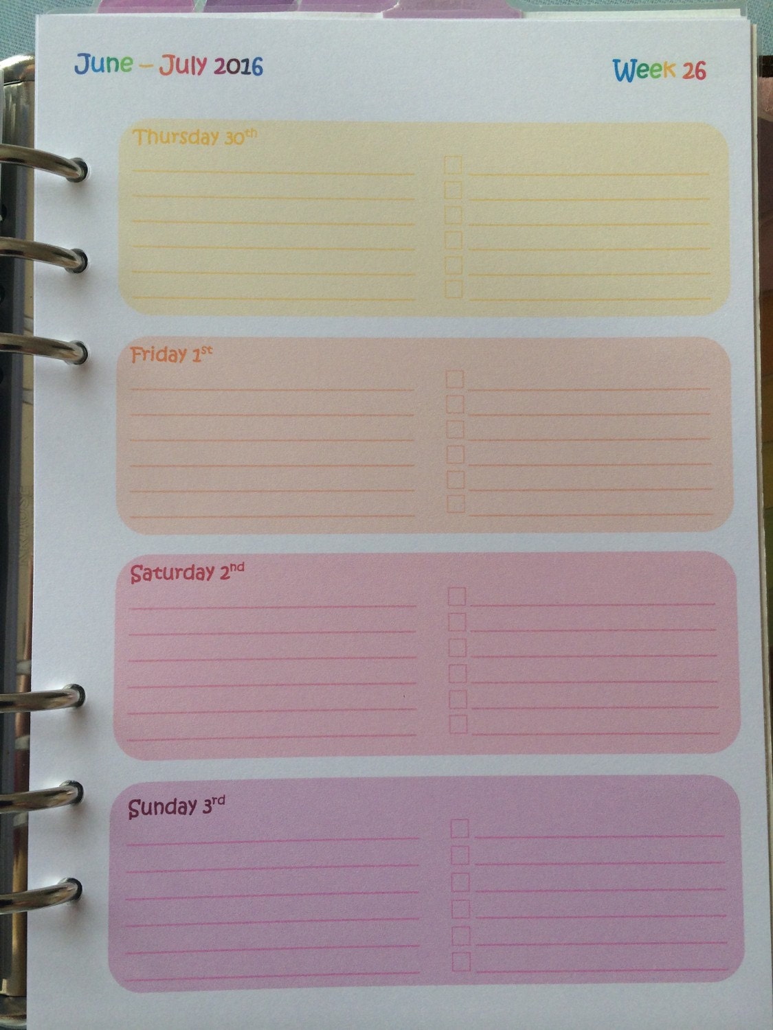 Pastel Rainbow Week on Two Pages, January December 2020 A5 PDF Files ...