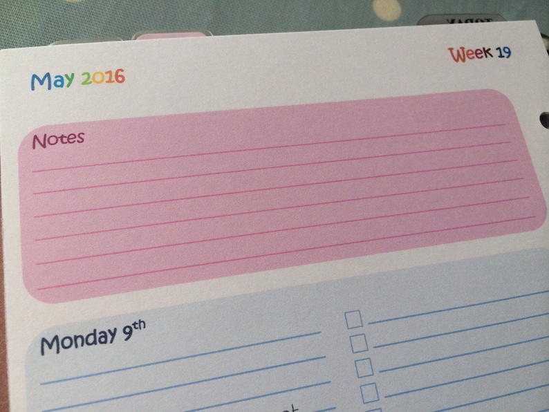 Pastel Rainbow Week on Two Pages, January December 2020 A5 PDF Files ...