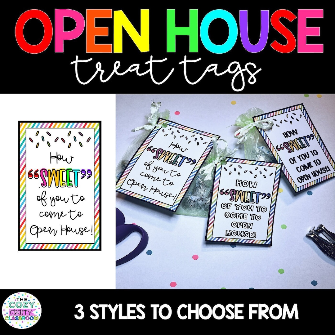 Open House Treat Tags - Etsy