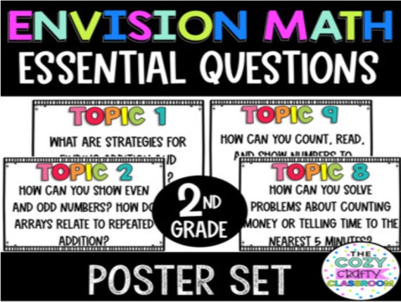 Envision Math Essential Question Posters 2nd Grade - Etsy