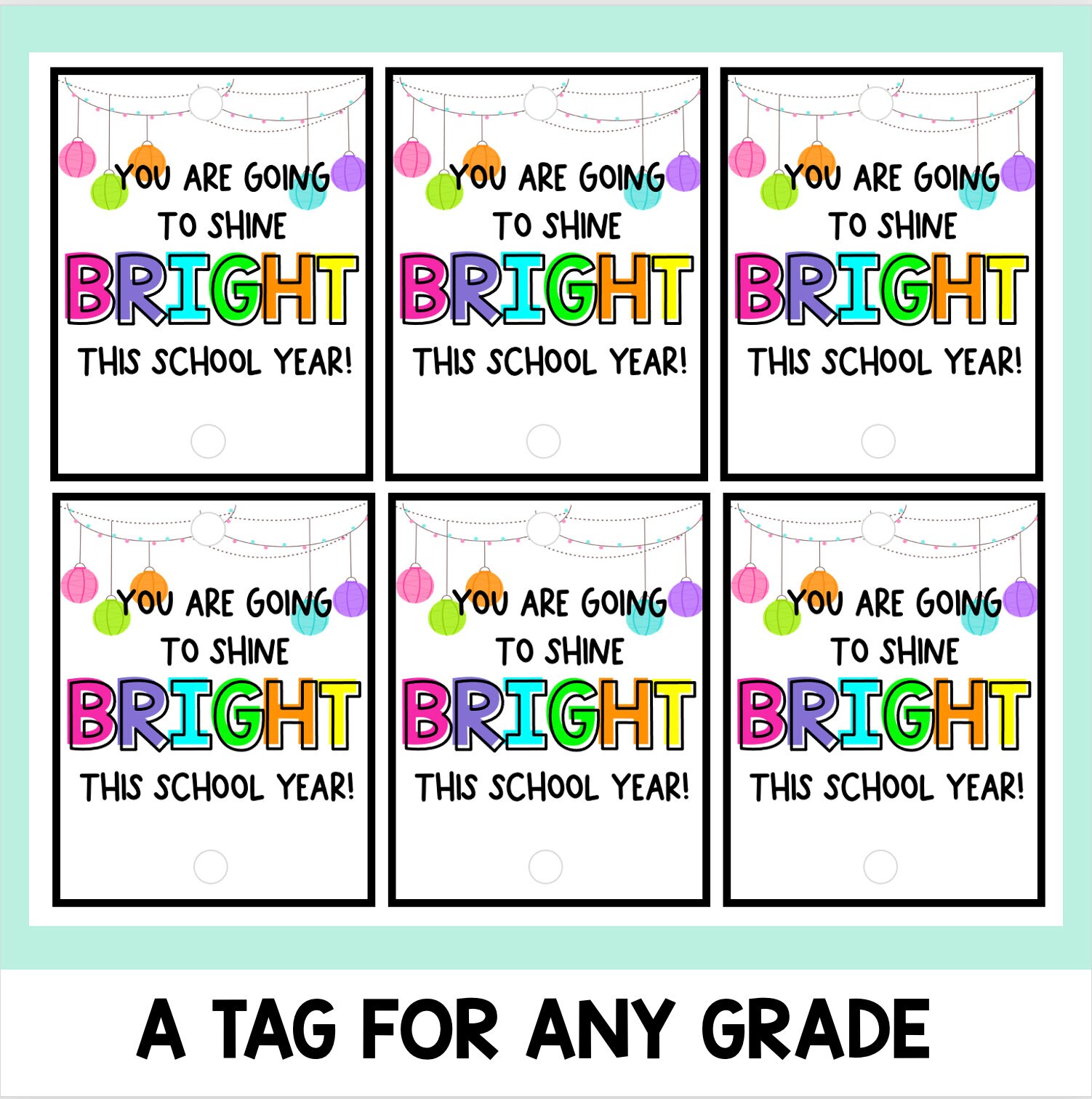 Back to School Glow Stick Tags (pre-k to 7th Grade) - Etsy