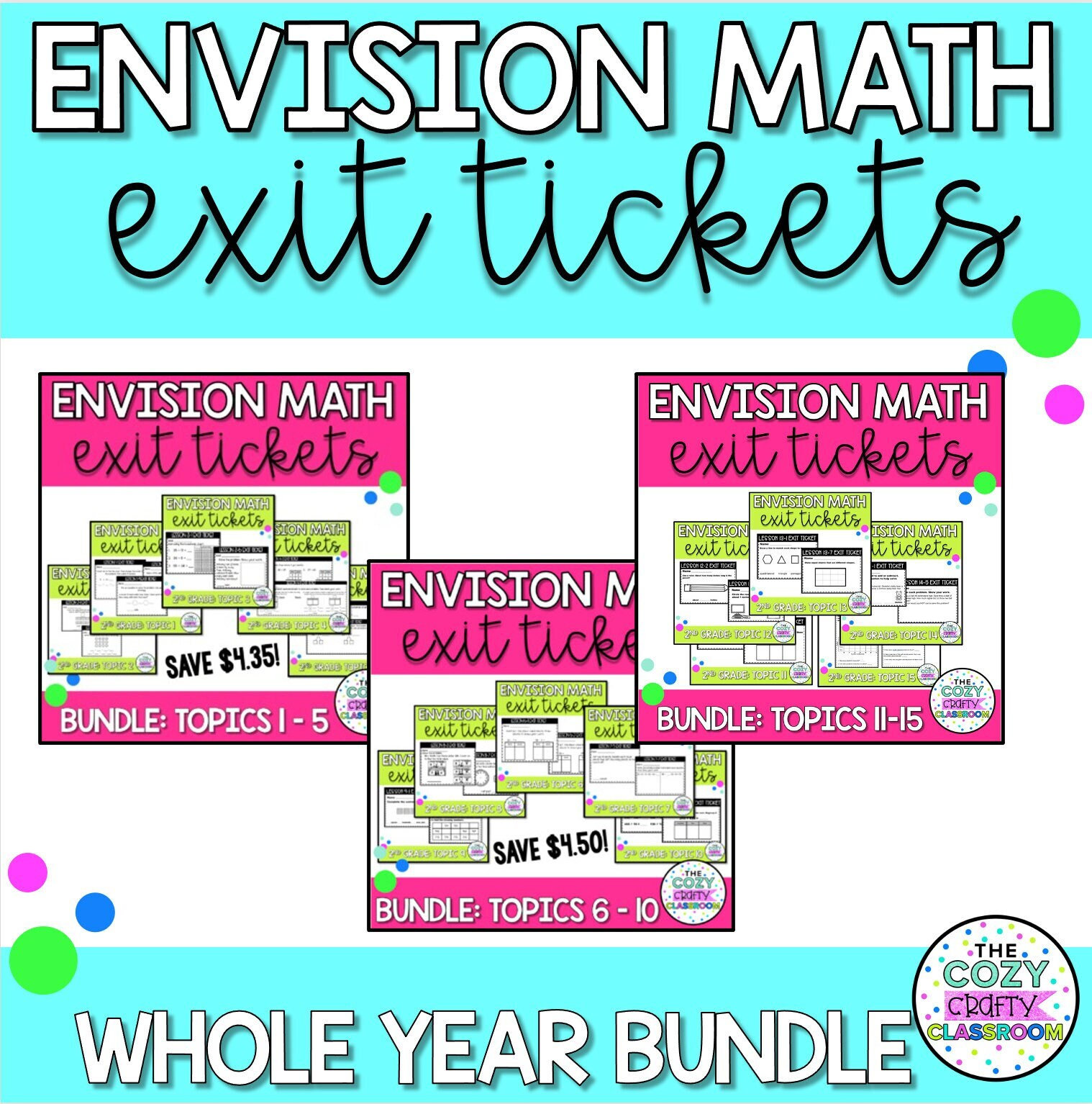 Envision Math 2nd Grade Exit Tickets (whole Bundle) - Etsy
