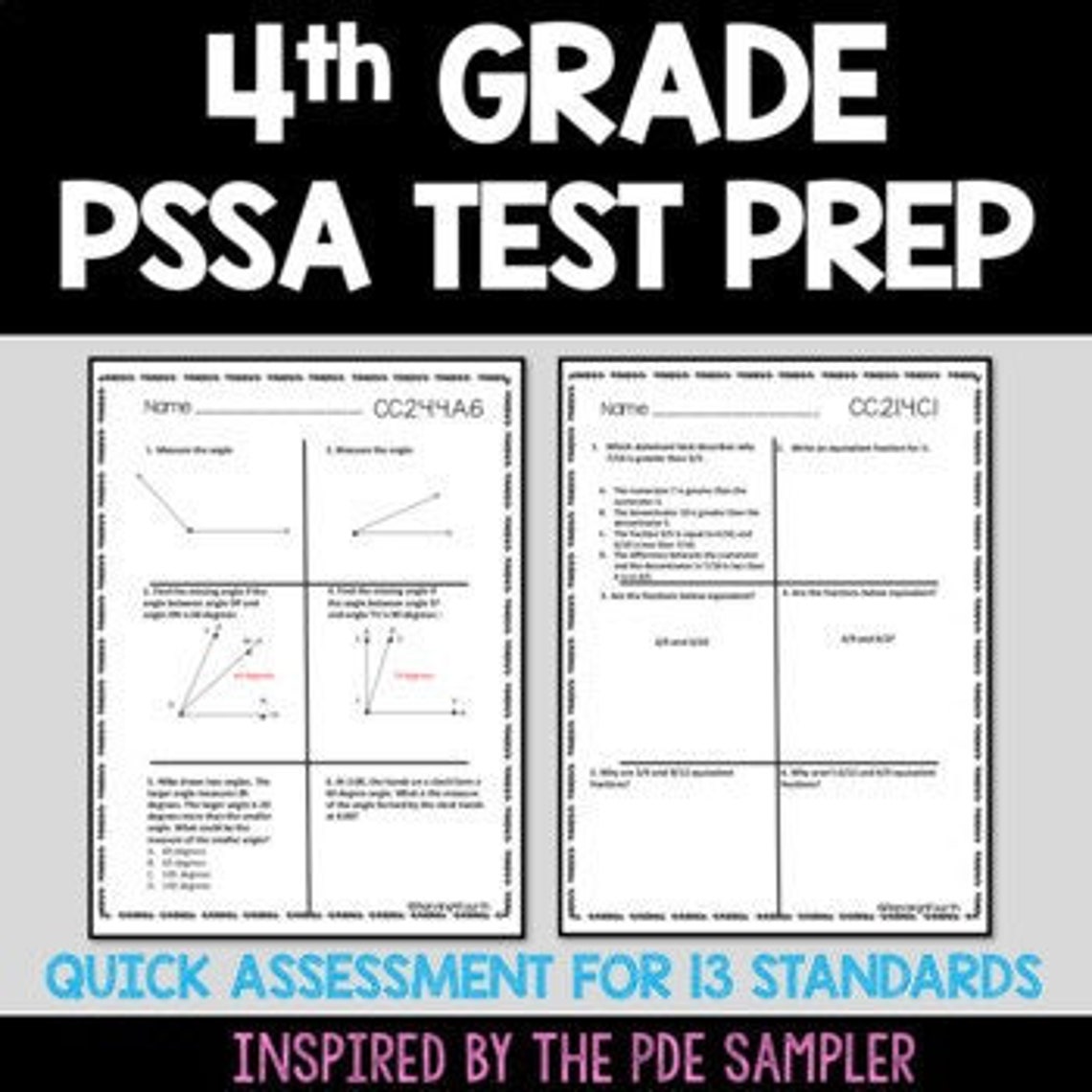 4th Grade PSSA Test Prep - Etsy