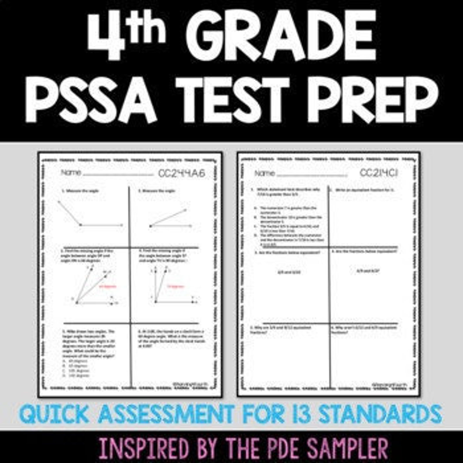 4th Grade PSSA Test Prep - Etsy