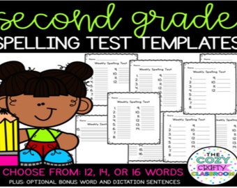 Spelling Tests | Spelling Test Templates | Spelling Tests for 10, 12 ...