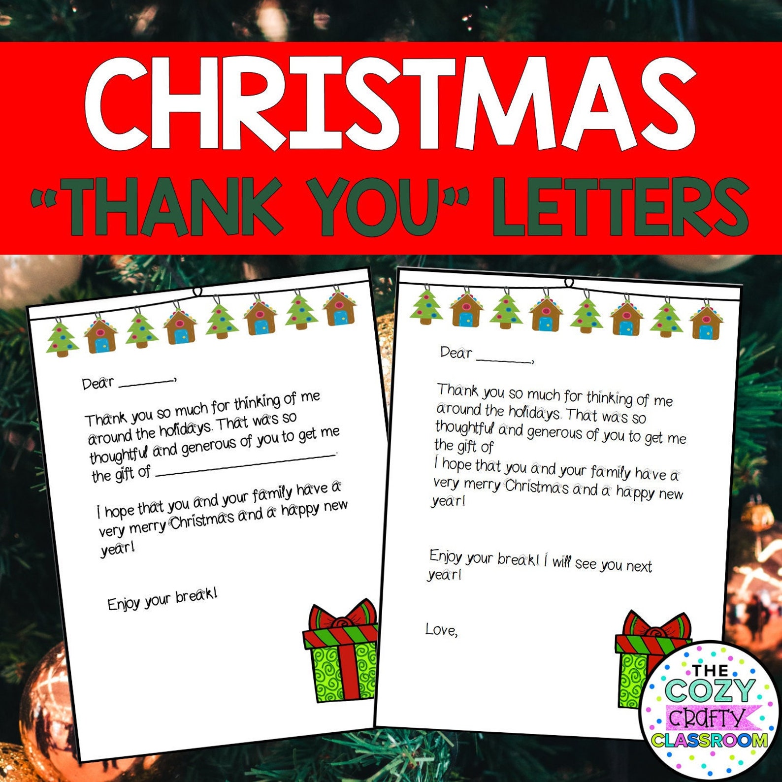 Christmas Thank You Letters to Students - Etsy