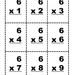 Multiplication Fact Flash Cards Printable 0-12 - Etsy