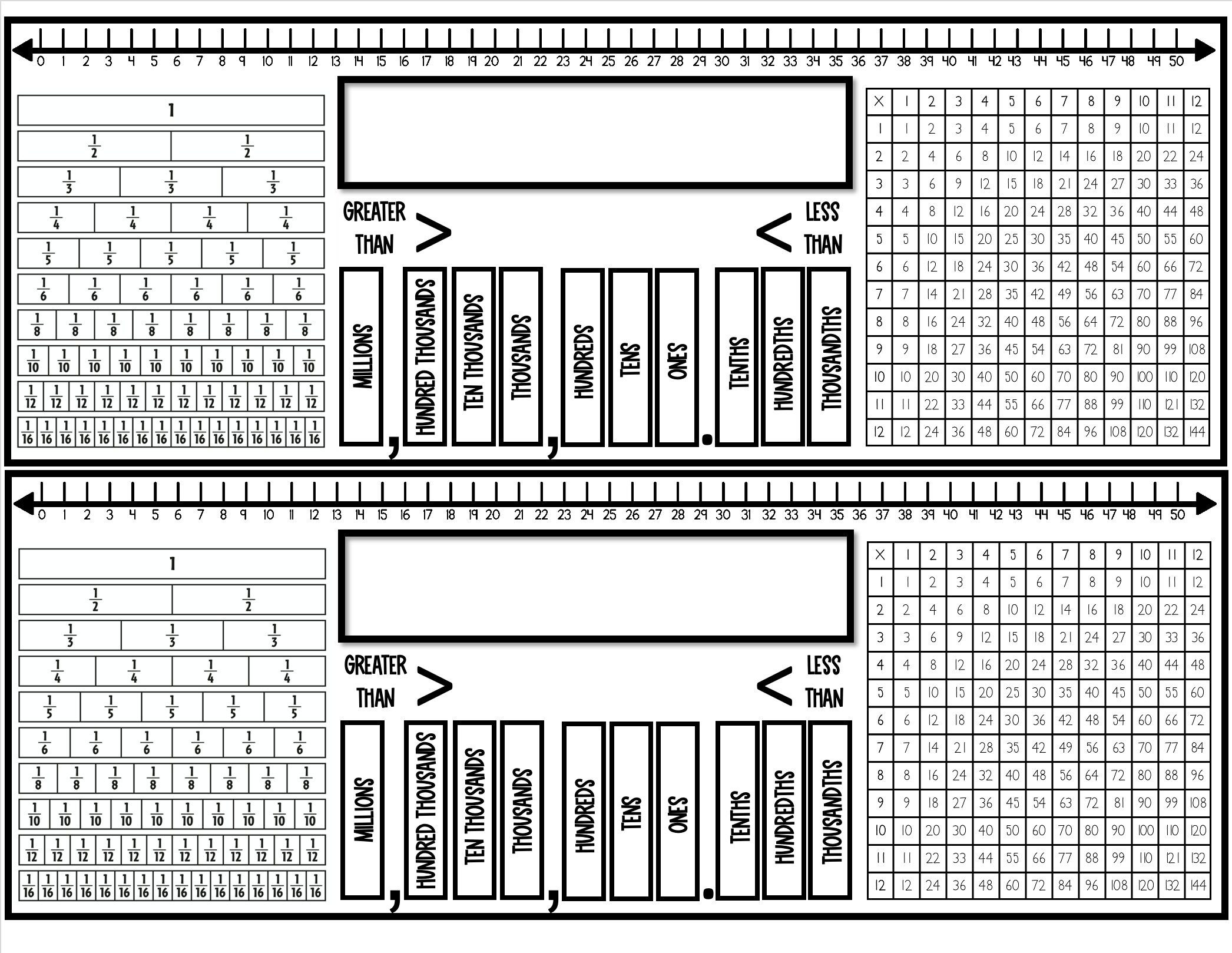 Editable Desk Name Tags-math/upper Elementary (WITH DECIMALS) - Etsy