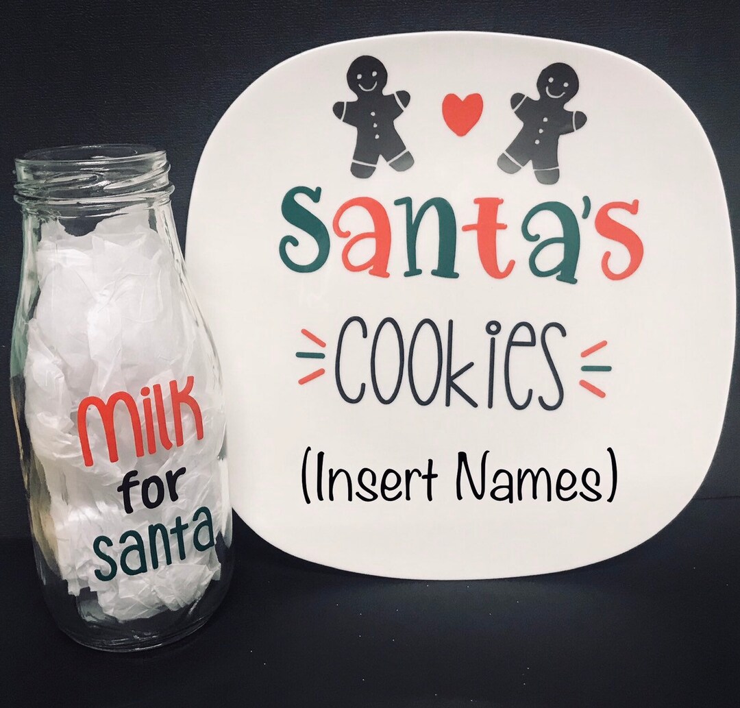 Santa's Milk and Cookie Set - Etsy
