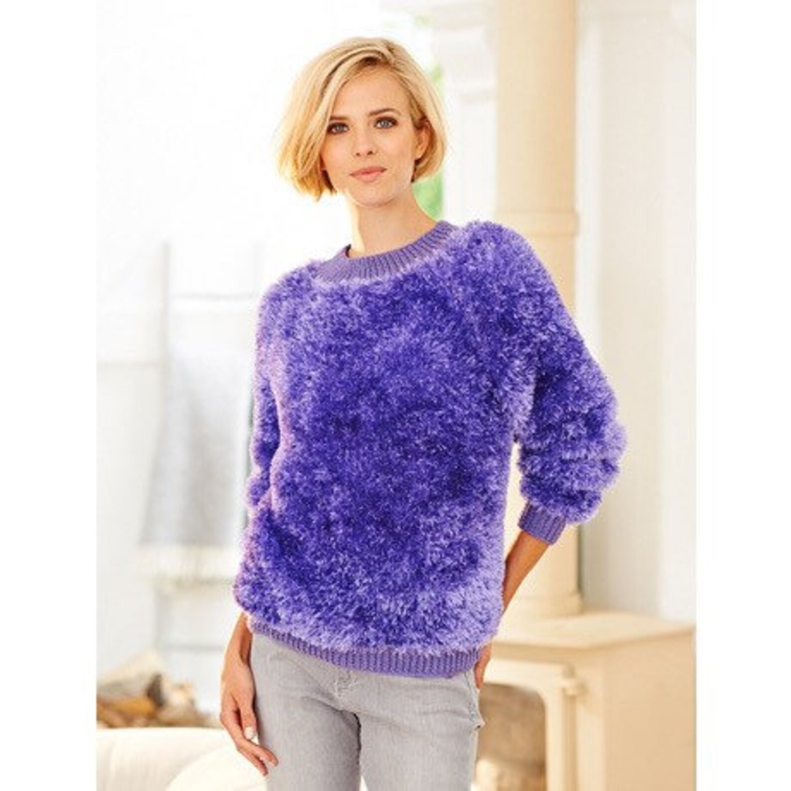 9227 Stylecraft Eskimo Ladies Sweater and Snood Double - Etsy Italia