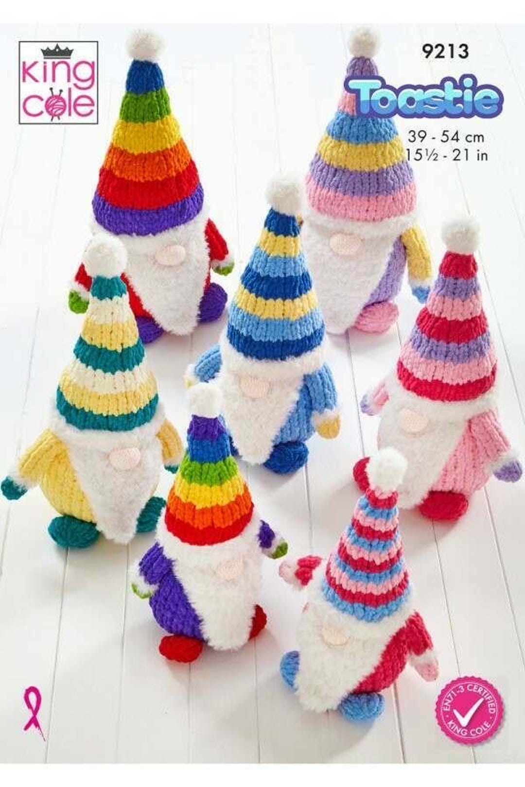King Cole Gonks Knitting Pattern and Yarn Kit, Toastie, Big Value DK - Etsy