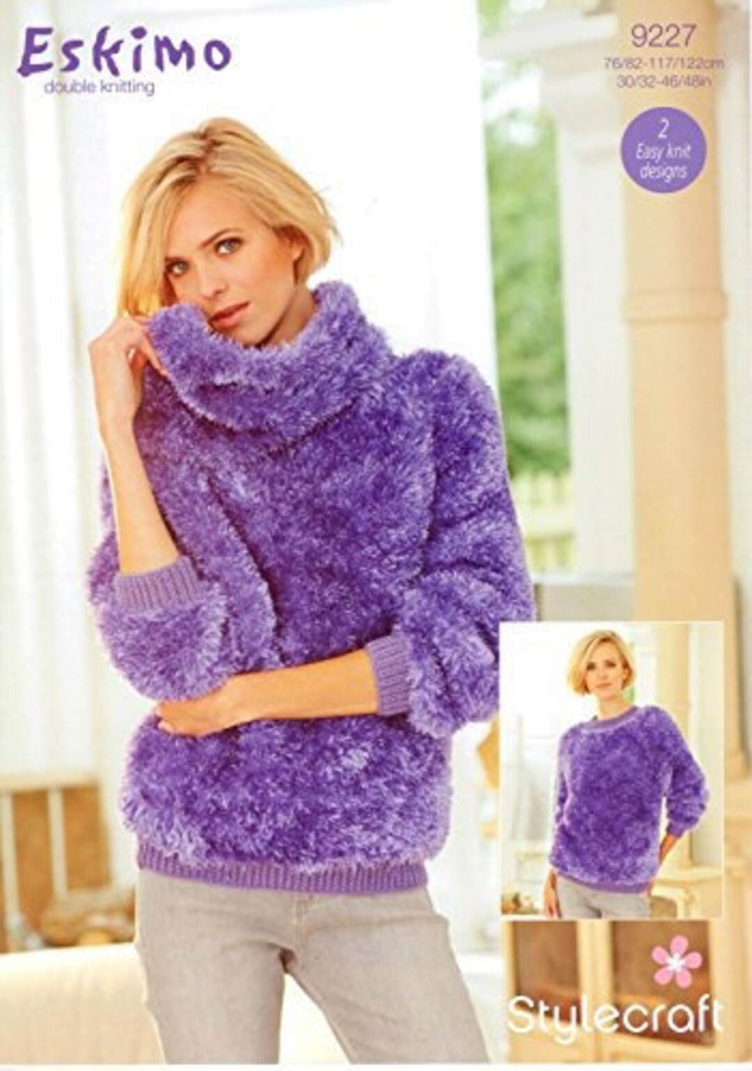 9227 Stylecraft Eskimo Ladies Sweater and Snood Double - Etsy Italia
