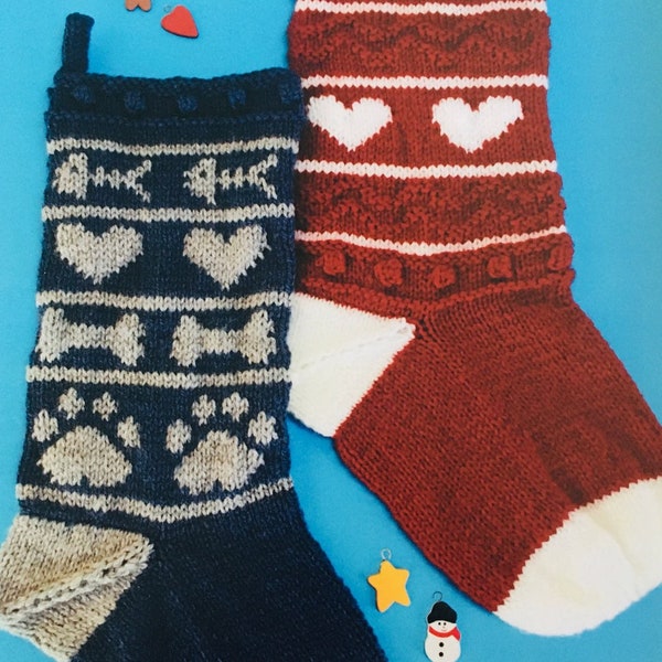 Dog Christmas Stocking Knitting Pattern - Etsy
