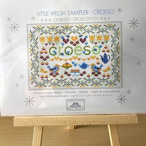 CROSS STITCH KIT Little Welsh Croeso (welcome) Sampler by Riverdrift ...