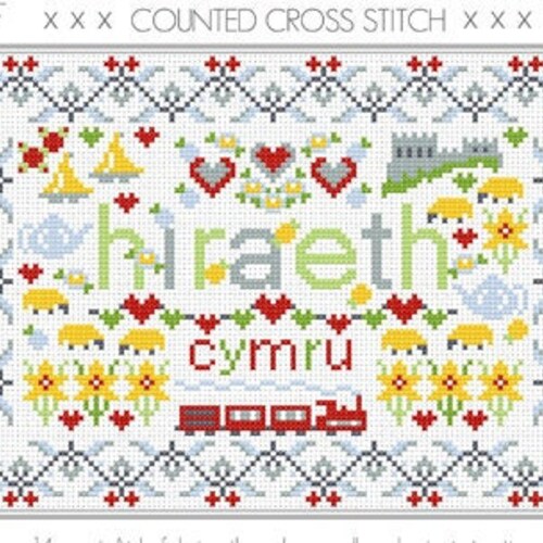 CROSS STITCH KIT Welsh Folkies Sampler by Riverdrift House - Etsy UK