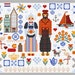 CROSS STITCH KIT Little Welsh Croeso welcome Sampler by Riverdrift ...