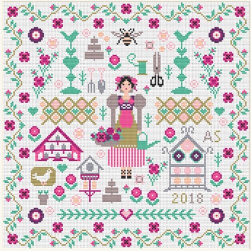 CROSS STITCH KIT Swiss Folkies Sampler by Riverdrift House | Etsy