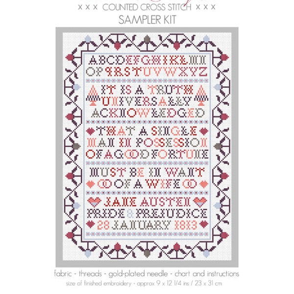 Jane Austen Cross Stitch - Etsy