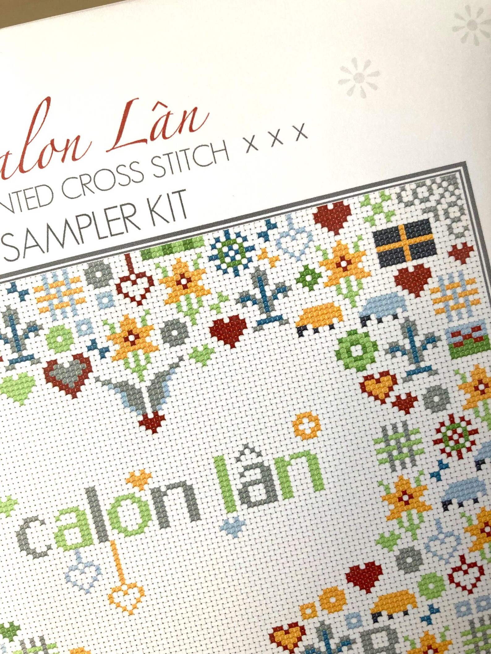 CROSS STITCH KIT Calon Lan (pure Heart) Welsh Sampler by Riverdrift ...