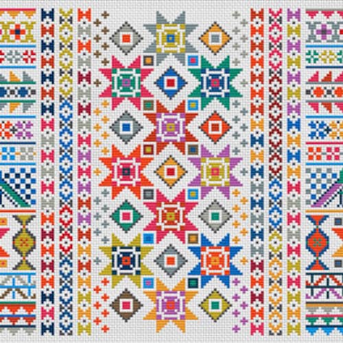 CROSS STITCH KIT aida Version Inca Sampler by Riverdrift - Etsy