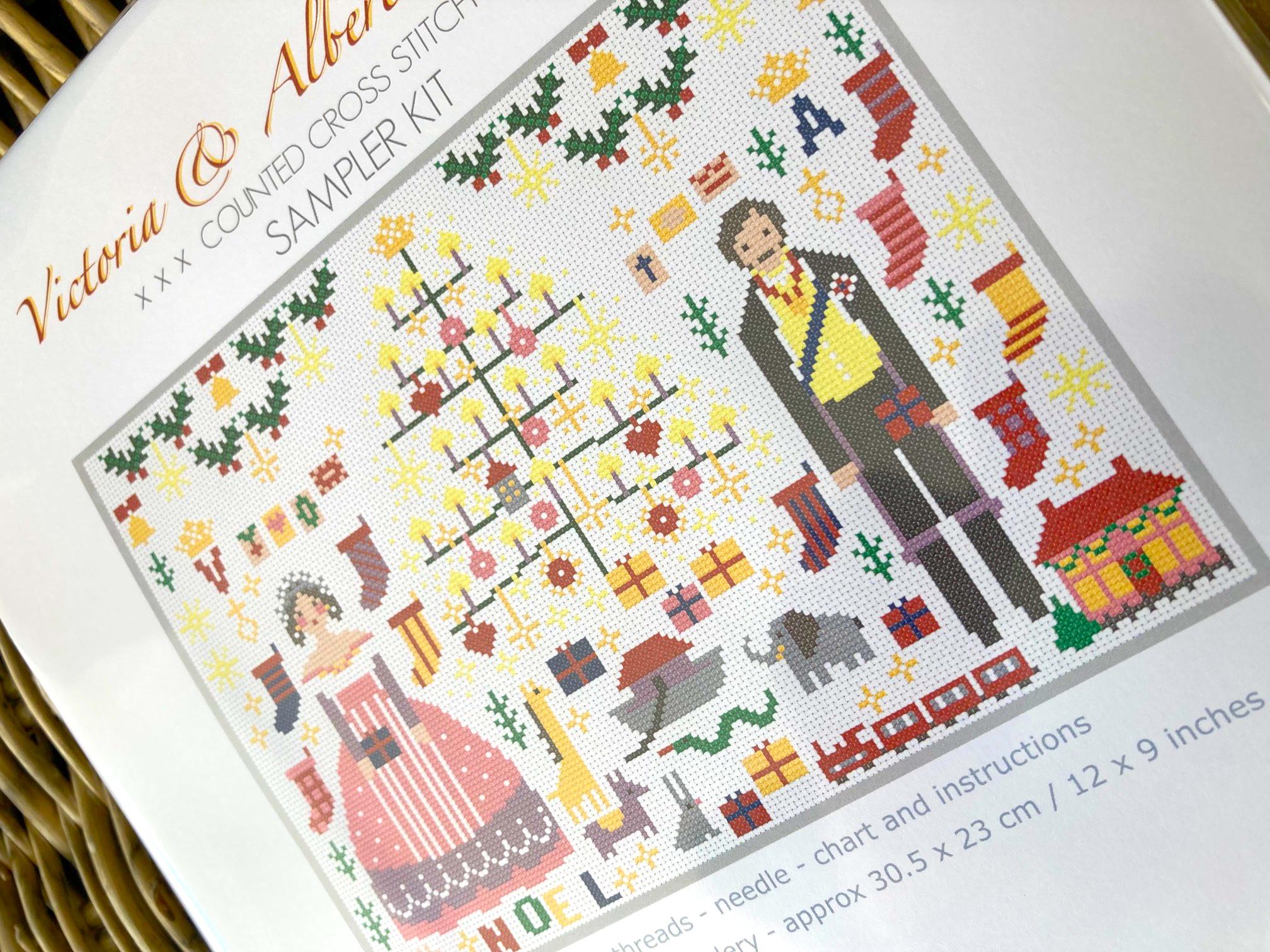 CROSS STITCH KIT Victoria & Albert Christmas Sampler by Riverdrift ...
